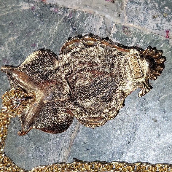 HMS | Jewelry | Vintage Gold Tone Metal Owl With Gold Glass Eyes ...